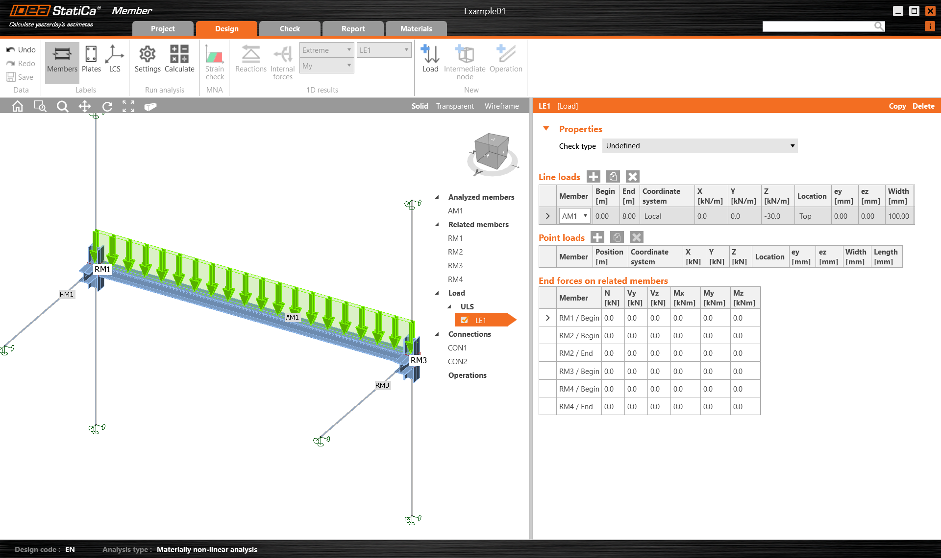 Structural design of steel beam (EN) | IDEA StatiCa