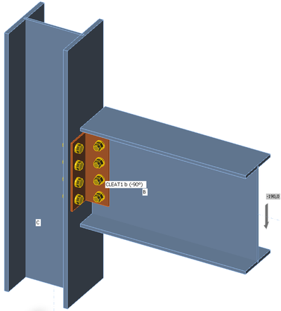 Double angle cleat connection | IDEA StatiCa