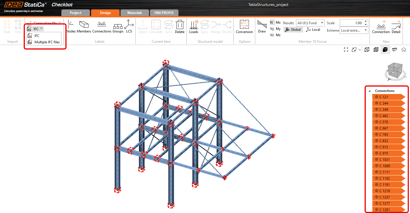Exporting an IFC file from IDEA StatiCa | IDEA StatiCa