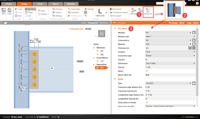 Moment connection: Wide flange to HSS (AISC) | IDEA StatiCa