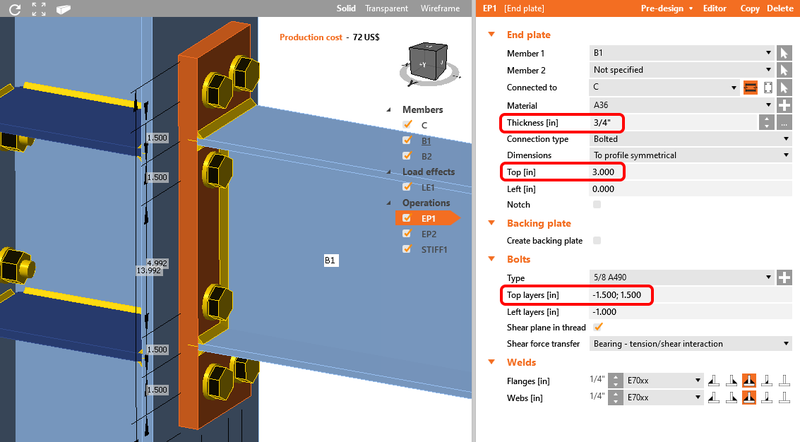 Stiffness analysis (AISC) | IDEA StatiCa