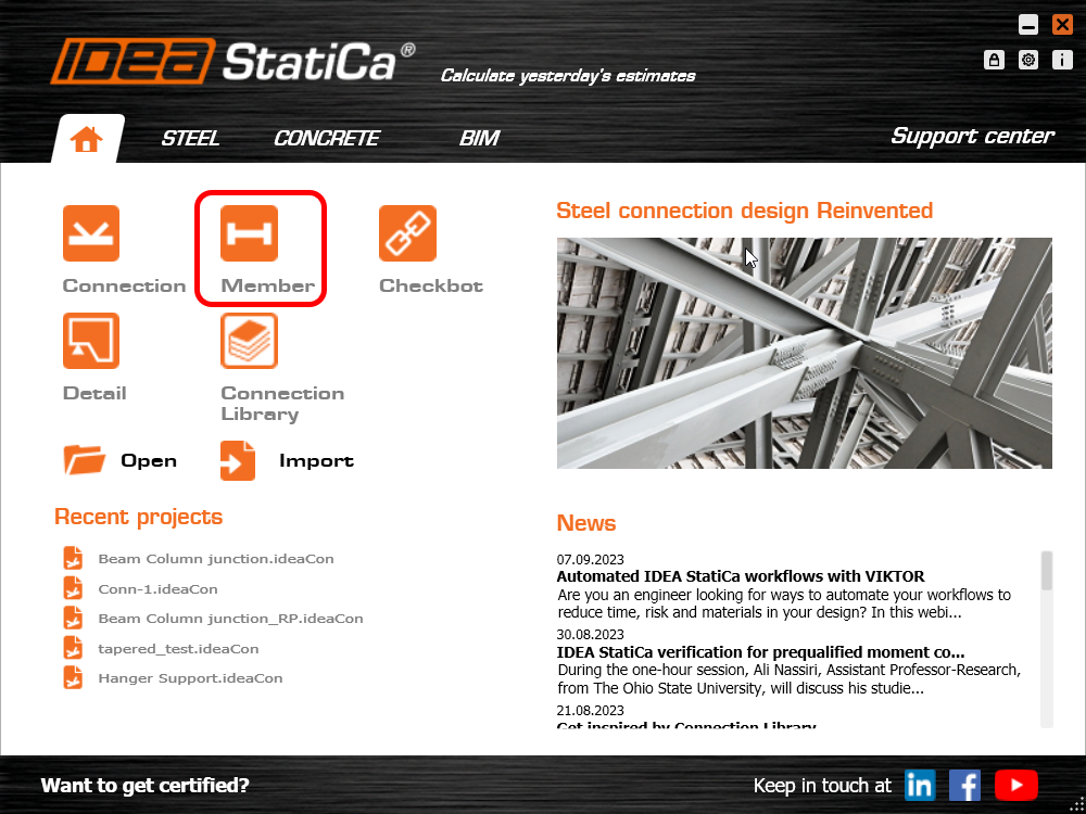 Structural design of steel beam (EN) | IDEA StatiCa