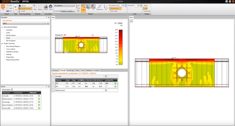 Code-check of a beam with opening | IDEA StatiCa