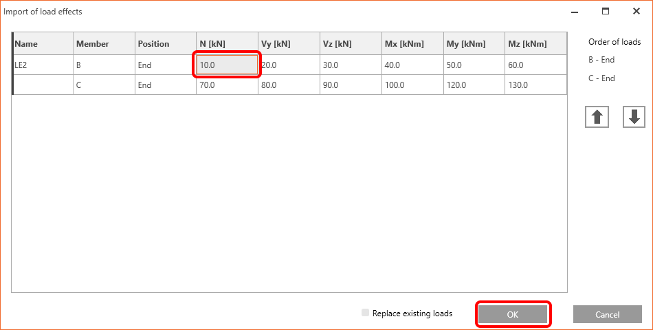 How to import load effects from Excel sheet | IDEA StatiCa