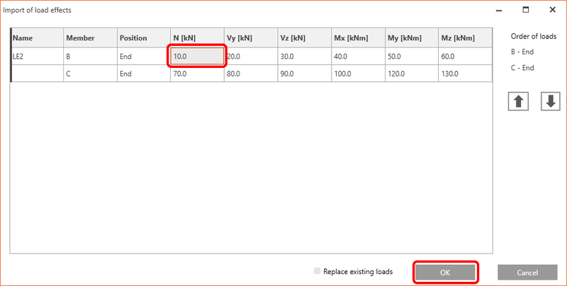 How to import load effects from Excel sheet | IDEA StatiCa