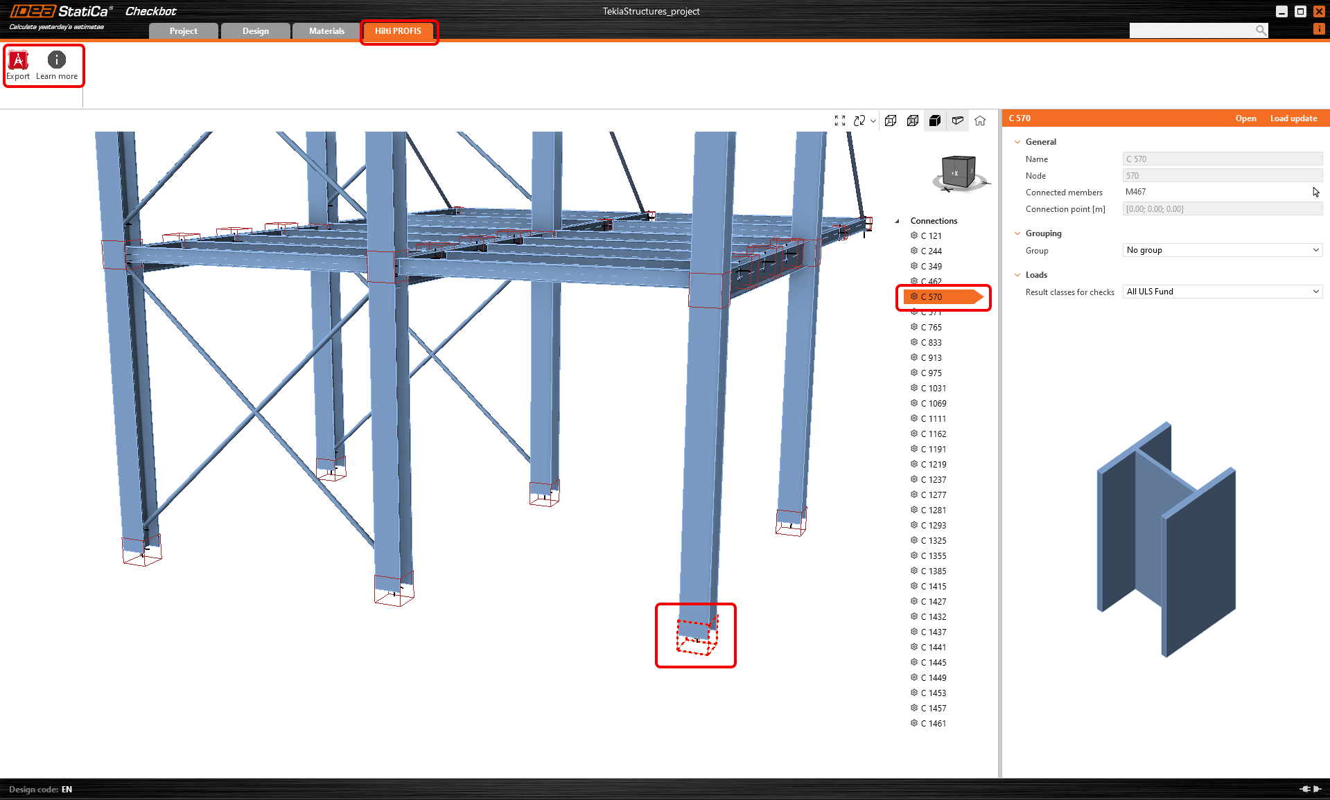 HILTI PROFIS plugin in Checkbot | IDEA StatiCa