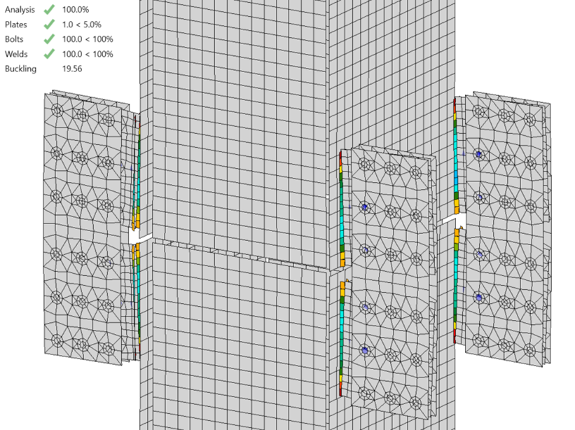 Temporary Splice Connection (AISC) | IDEA StatiCa