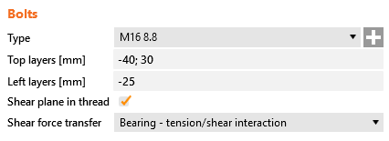 Positionierung von Schrauben in der Operation Stirnplatte | IDEA StatiCa