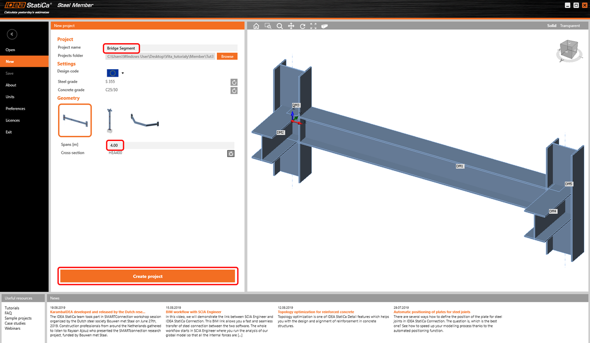 Bridge segment modeling (EN) | IDEA StatiCa