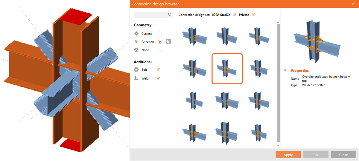 IDEA StatiCa Connection Browser - Library of connections | IDEA StatiCa