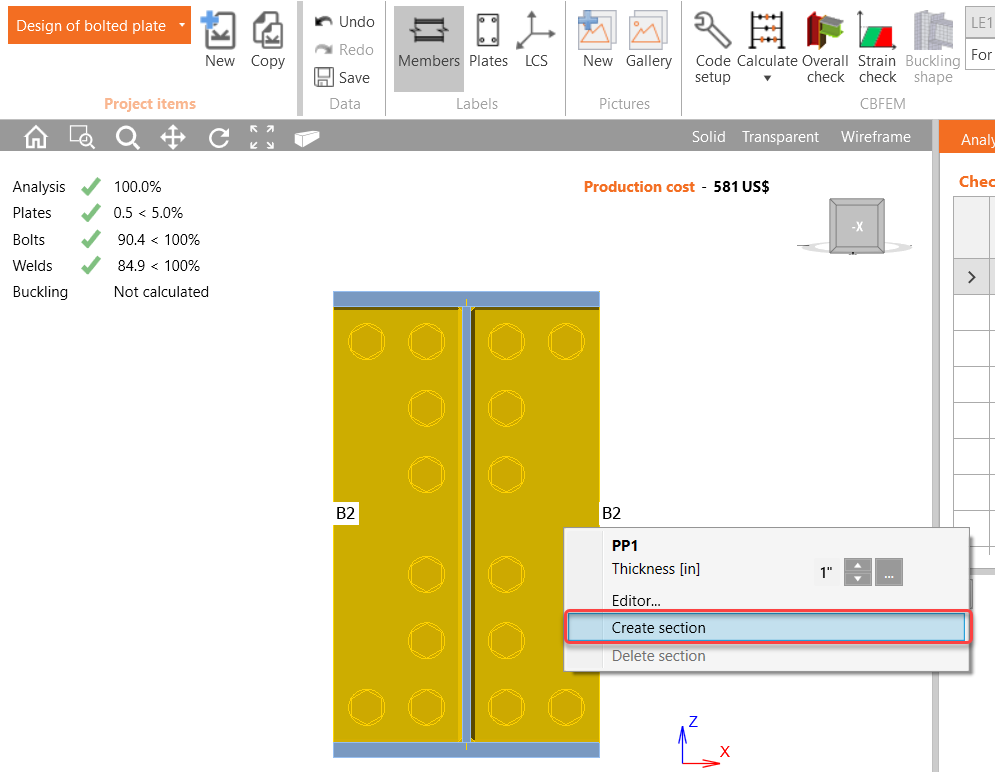 Bolted plate to plate connection design (AISC) | IDEA StatiCa