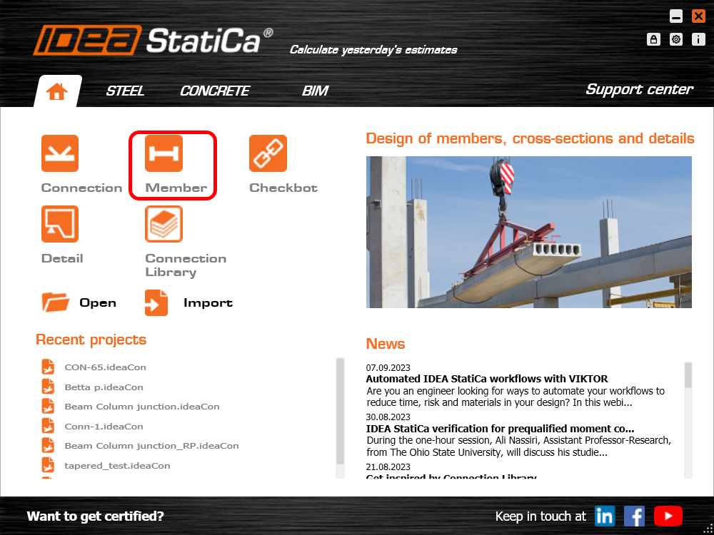 Autodesk Robot Structural Analysis BIM link for steel member design (EN) | IDEA StatiCa