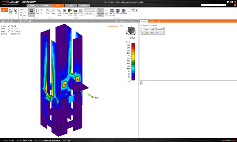How to create and use a custom cross-section | IDEA StatiCa