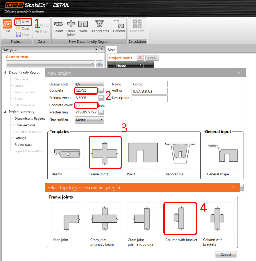 Reinforced column with a bracket (EN) | IDEA StatiCa
