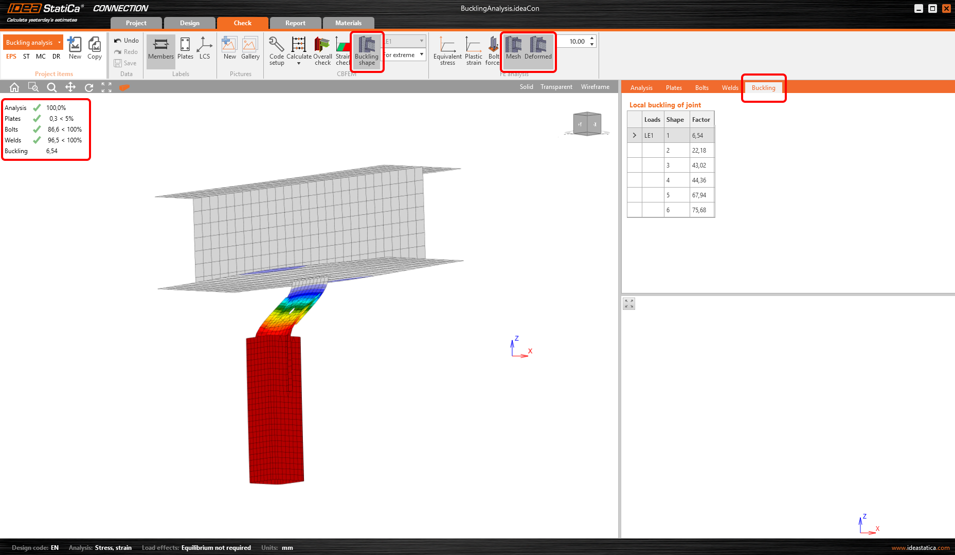 Buckling analysis (EN) | IDEA StatiCa