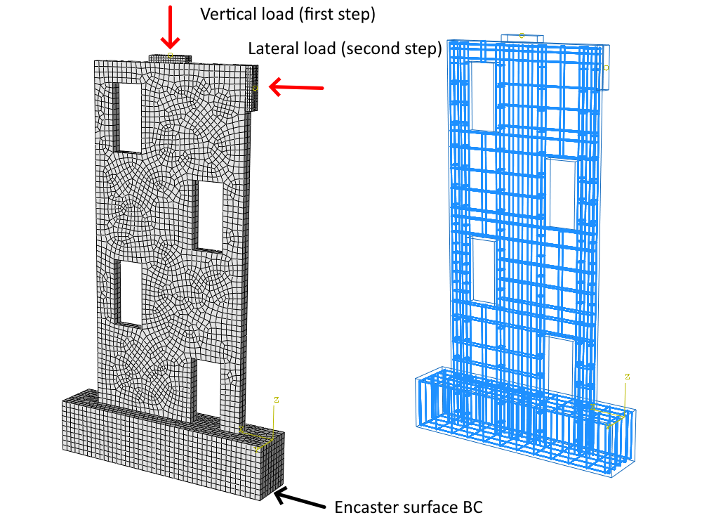 Shear wall with staggered openings | IDEA StatiCa