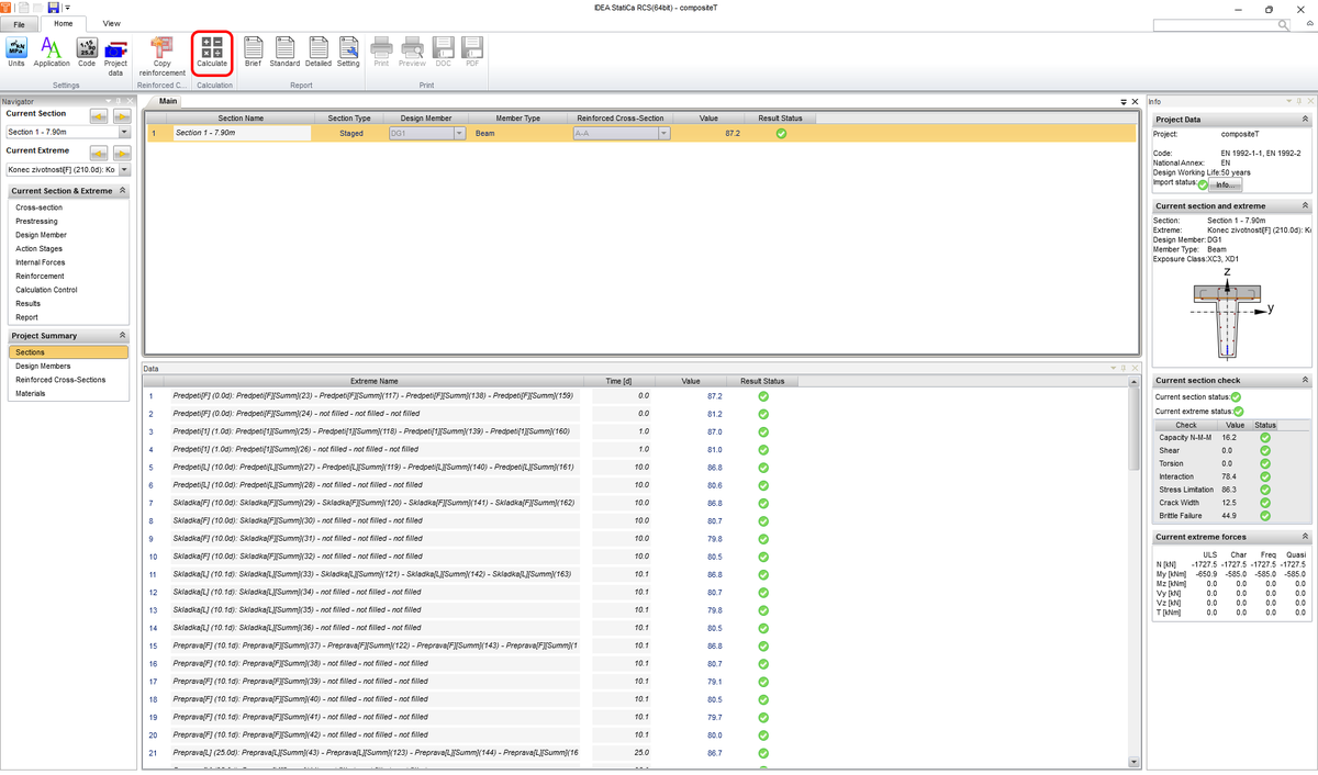 Midas Civil tutorial for BIM link for concrete design | IDEA StatiCa