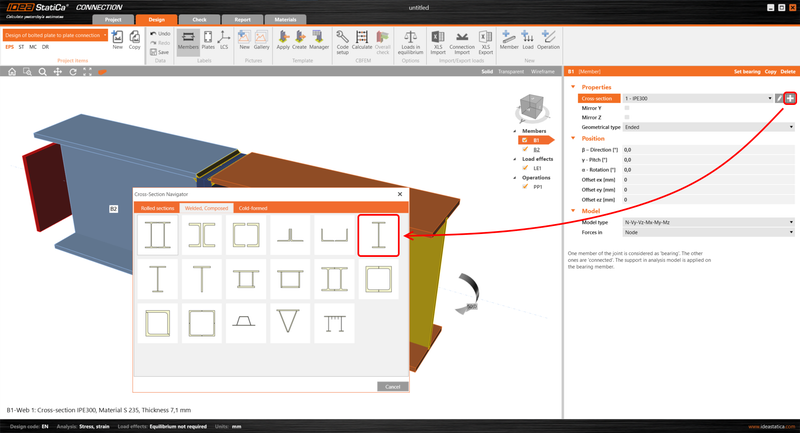 Bolted plate to plate connection design (EN) | IDEA StatiCa