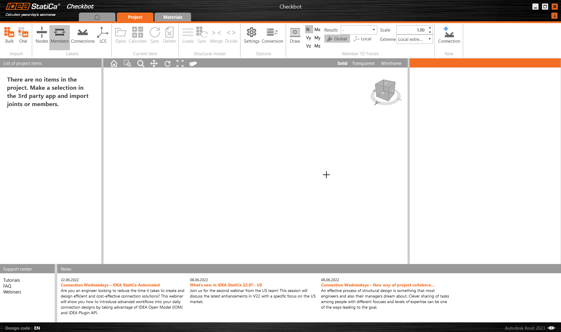 BIM link tutorial Connection – Autodesk Revit | IDEA StatiCa