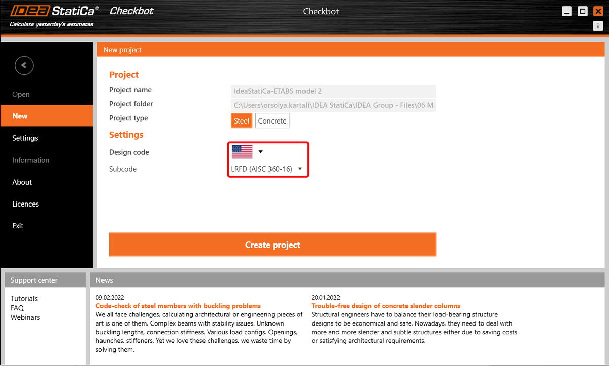 ETABS BIM link for steel connection design (AISC) | IDEA StatiCa