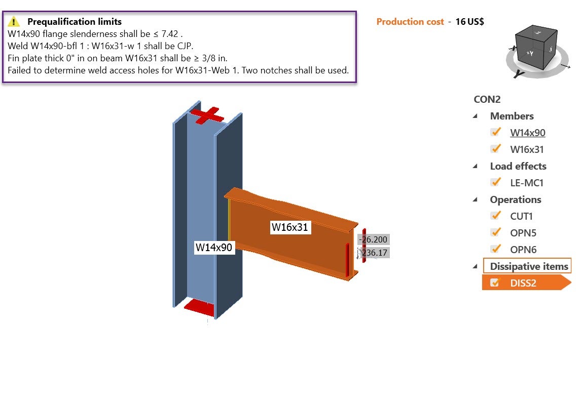 Steel connection capacity design (AISC) | IDEA StatiCa