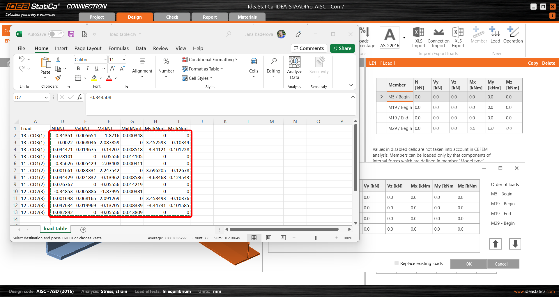 Different ways of load definition | IDEA StatiCa