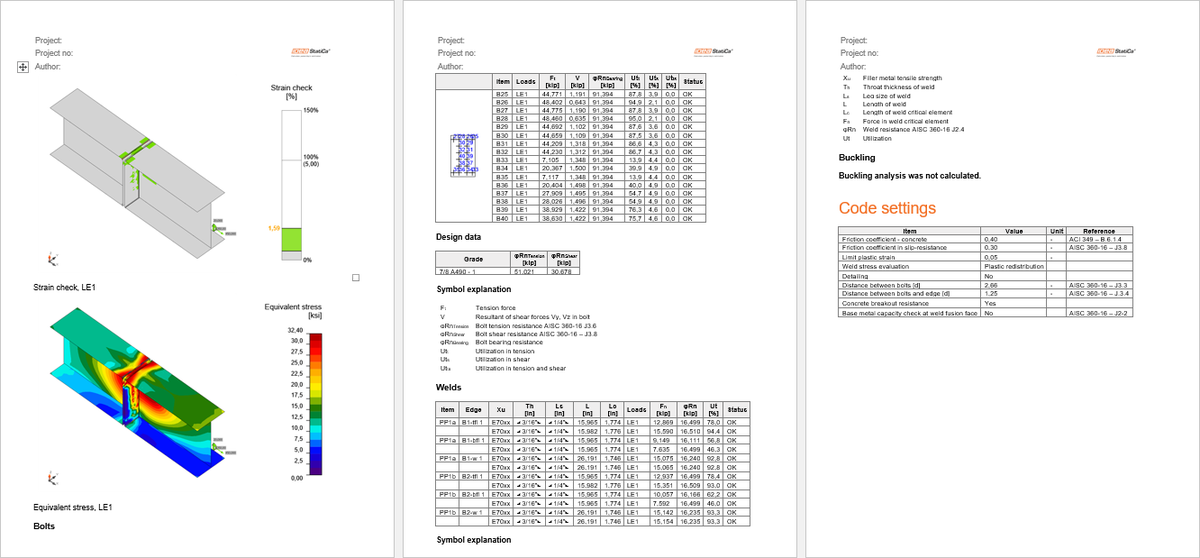Bolted plate to plate connection design (AISC) | IDEA StatiCa