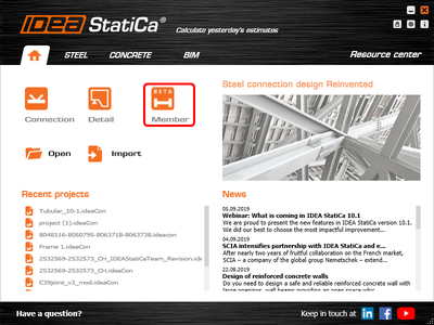 Structural design and code-check of a steel frame (EN) | IDEA StatiCa
