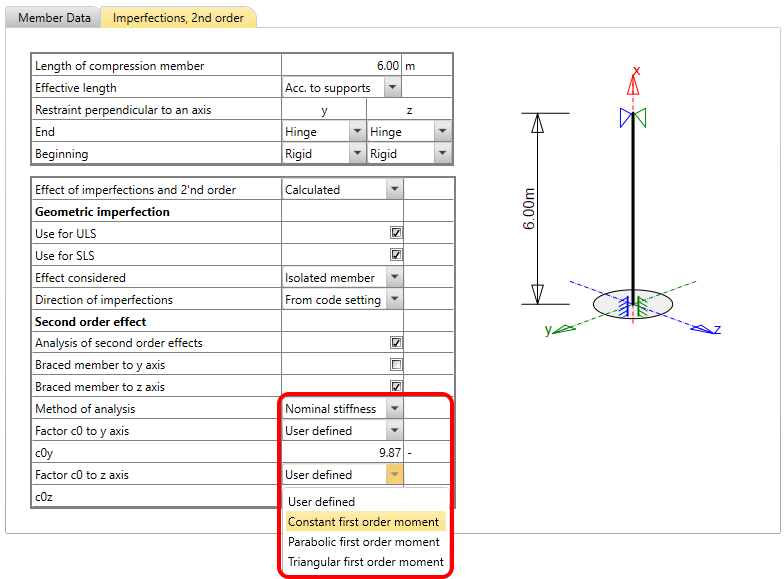 Second-order effects in RCS application | IDEA StatiCa