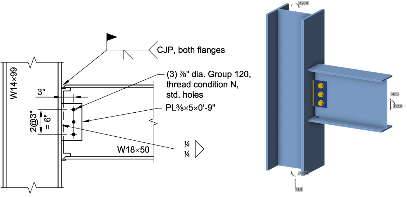 Load Path and Failure Modes of Fully Restrained Moment Connections | IDEA StatiCa