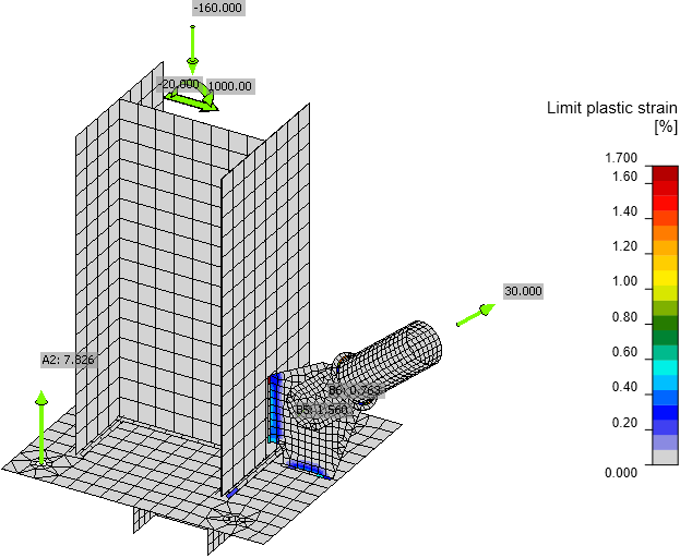 Column base plate in braced bay – LRFD | IDEA StatiCa