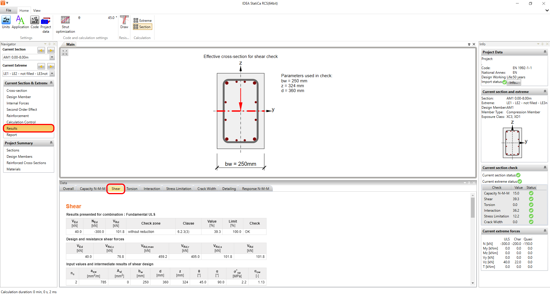 Concrete slender column (EN) | IDEA StatiCa