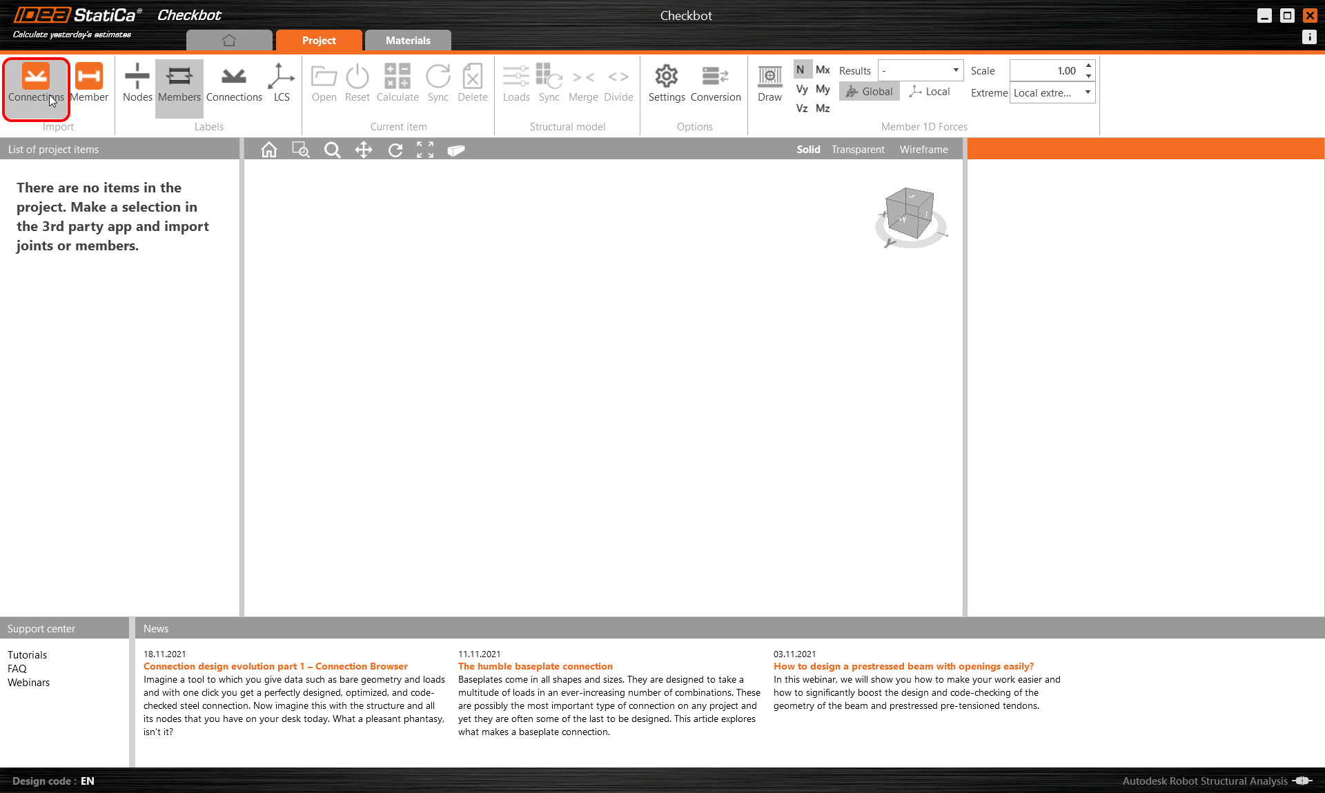 ETABS BIM link for steel connection design (AISC) | IDEA StatiCa