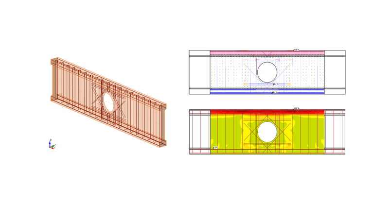 Structural design of a concrete beam with an opening (EN) | IDEA StatiCa