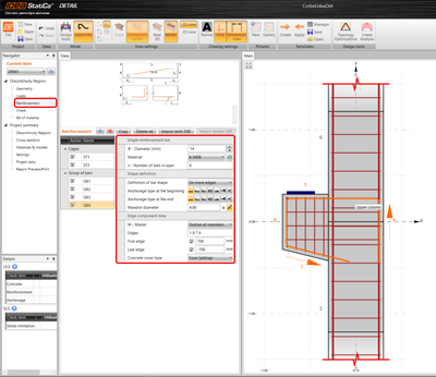 Reinforced column with a bracket (EN) | IDEA StatiCa