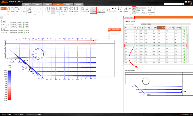General description of ULS results in Detail application | IDEA StatiCa