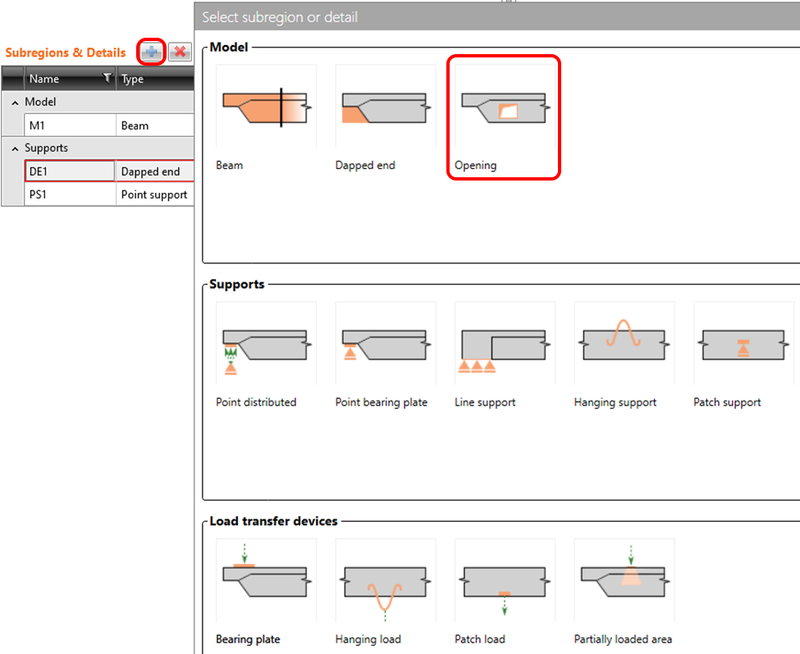 Structural design of a dapped end with an opening (EN) | IDEA StatiCa