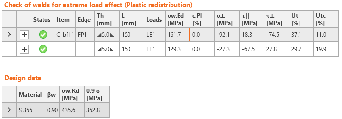 Code-check of welds (EN) | IDEA StatiCa