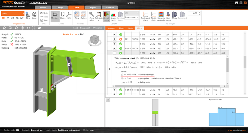 Weld / Welds in IDEA StatiCa | IDEA StatiCa