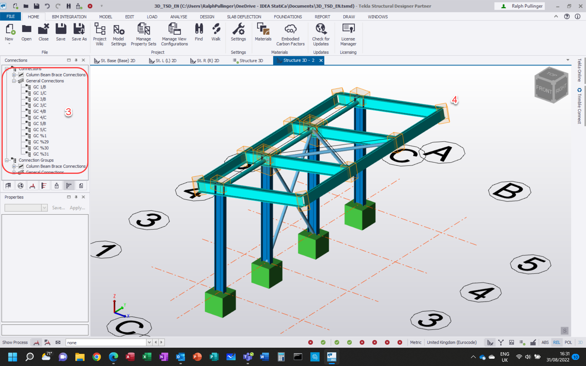 BIM link tutorial Connection – Tekla Structural Designer (EN) | IDEA StatiCa