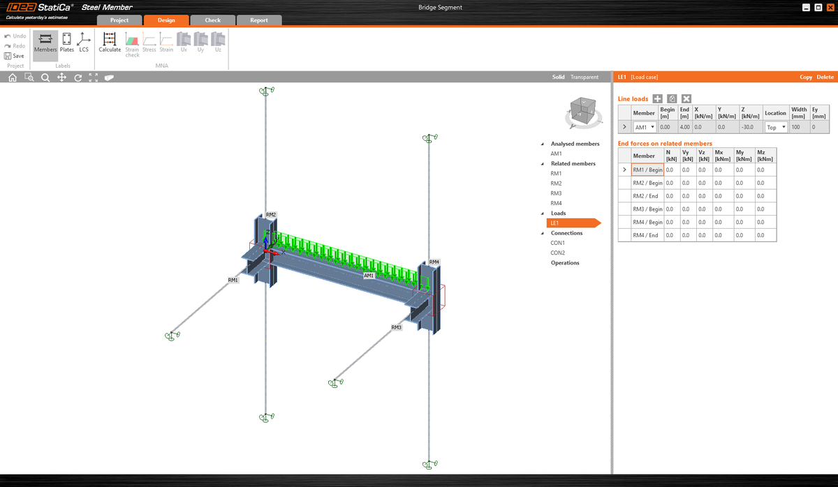 Bridge segment modeling (EN) | IDEA StatiCa