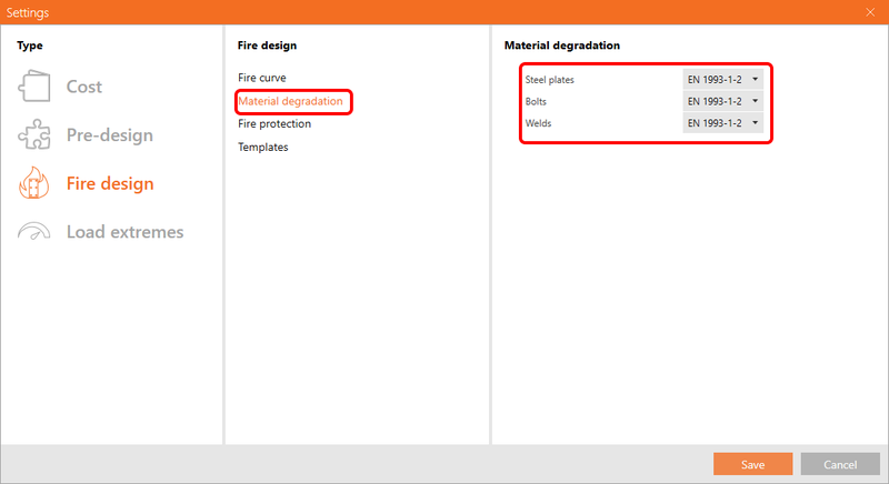 Fire design analysis of a steel member (EN) | IDEA StatiCa