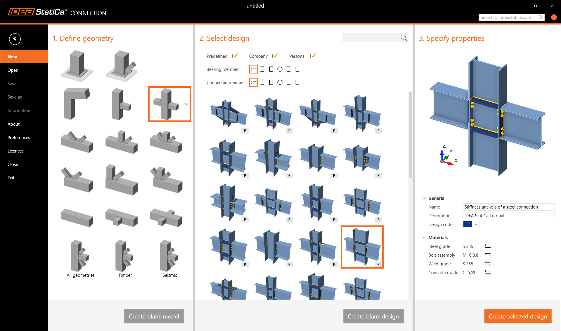 Stiffness analysis of a steel connection (EN) | IDEA StatiCa
