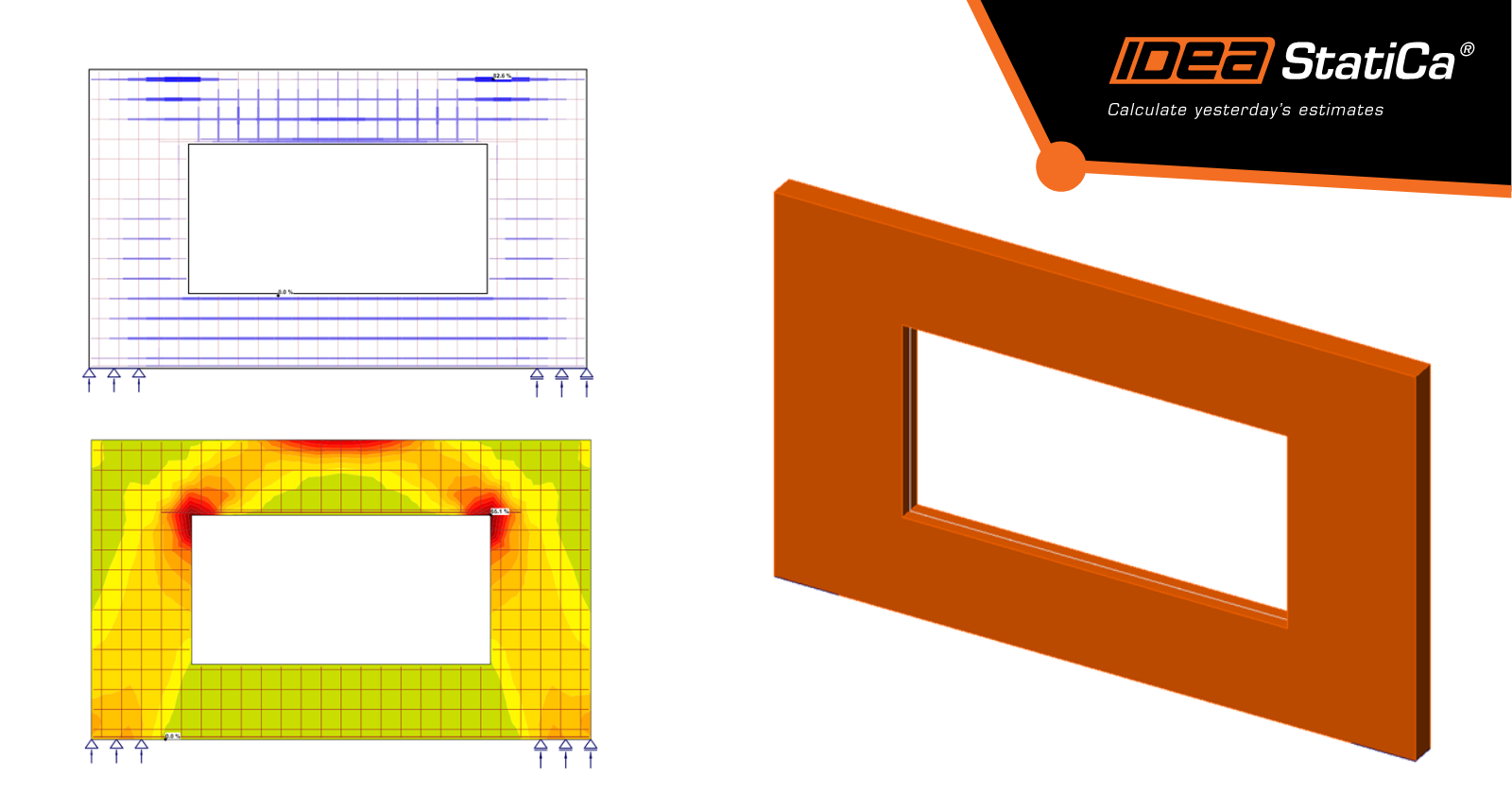 Wall with opening (Detail) | IDEA StatiCa