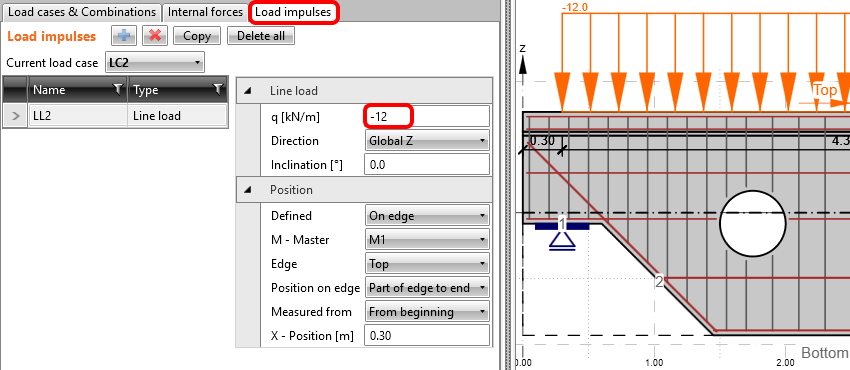 Structural design of a dapped end with an opening (EN) | IDEA StatiCa