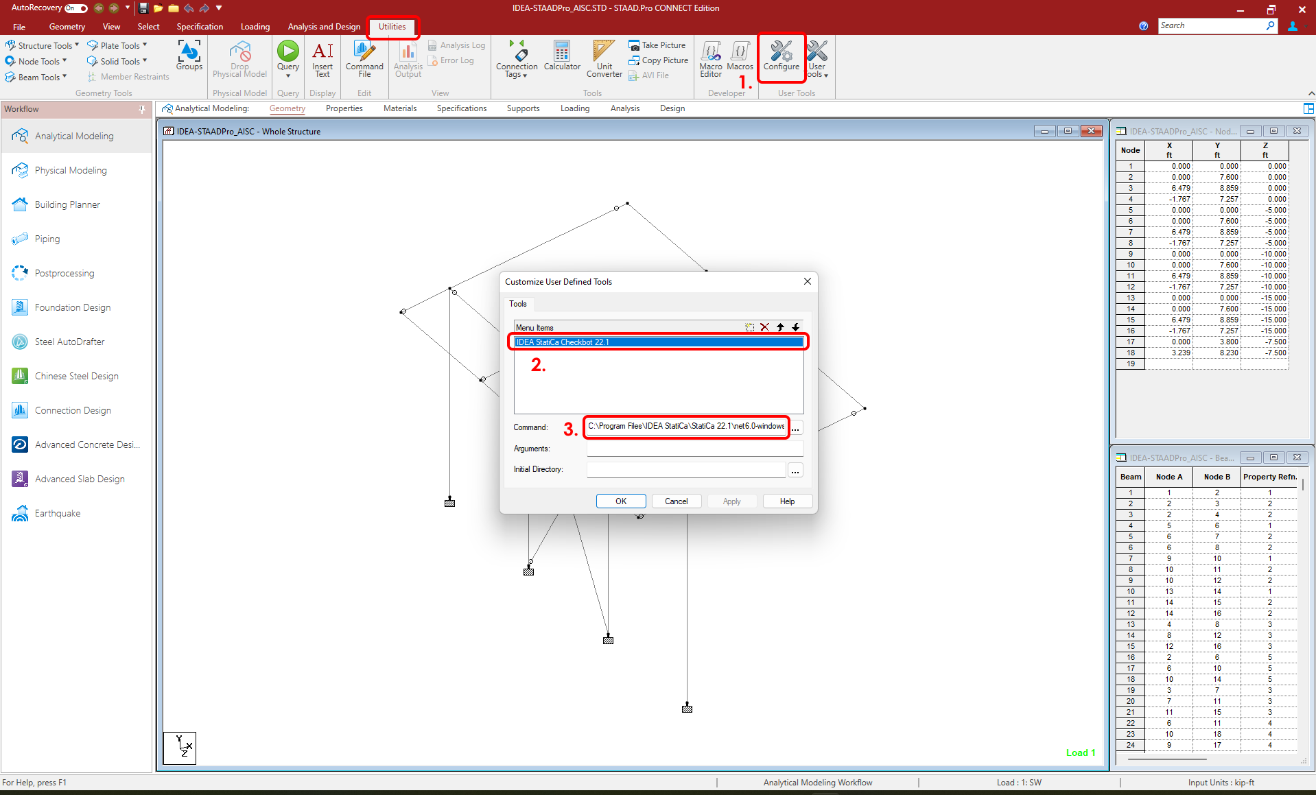 STAAD.Pro BIM link for steel connection design (AISC) | IDEA StatiCa
