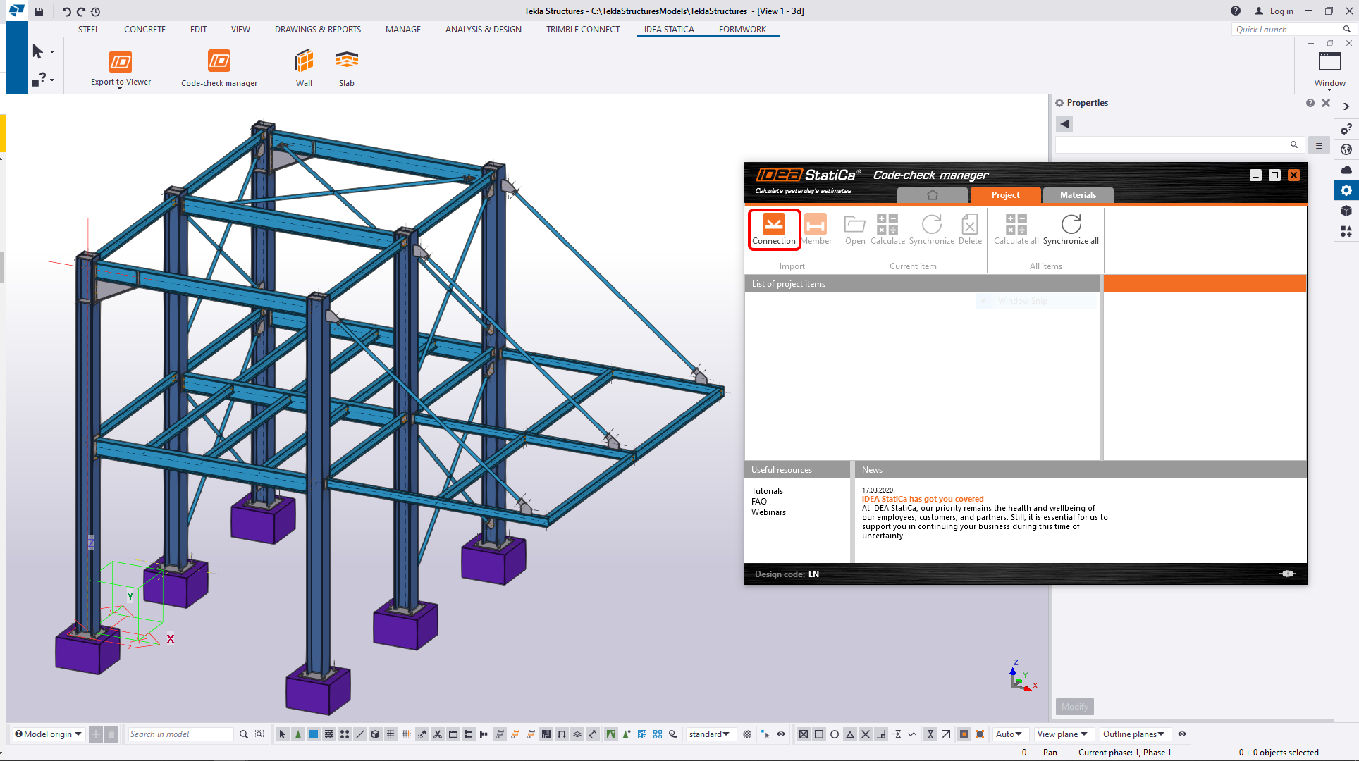 How to combine Tekla Structures and SAP2000 for steel connection design ...