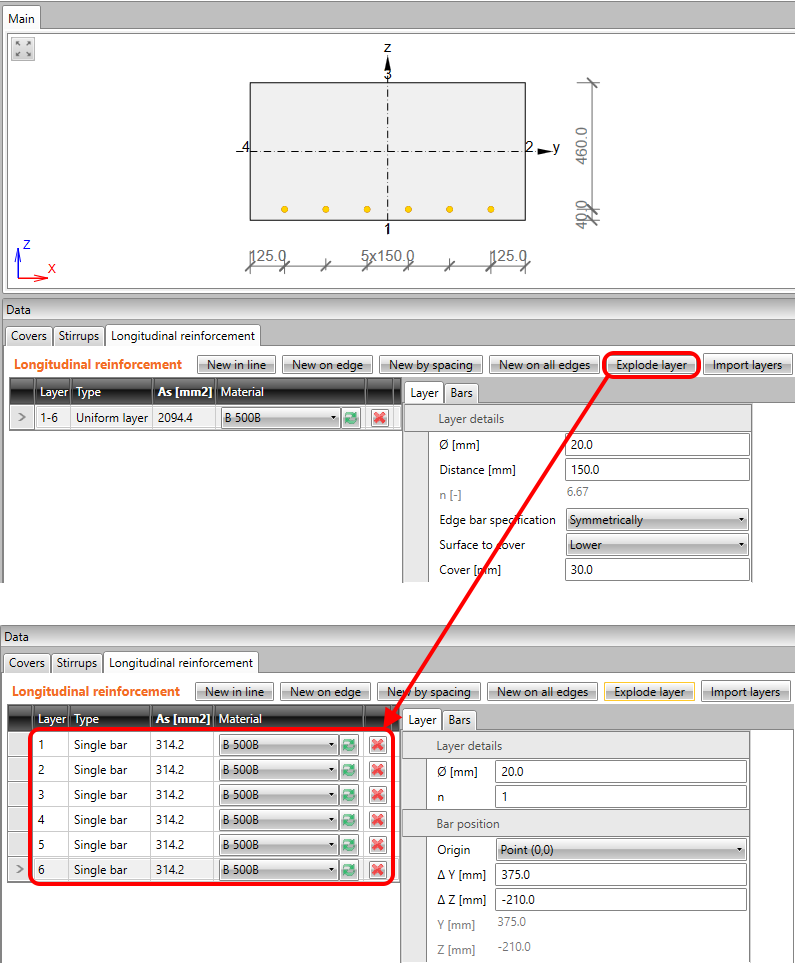 Reinforcement in RCS application | IDEA StatiCa