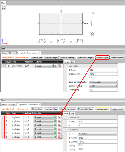Reinforcement in RCS application | IDEA StatiCa