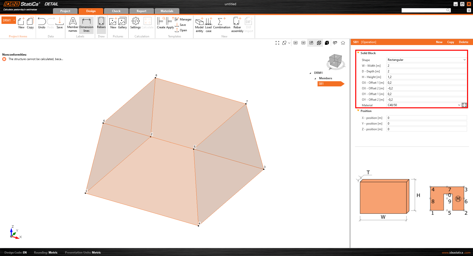 3D Detail – reinforced concrete footings (BETA) | IDEA StatiCa